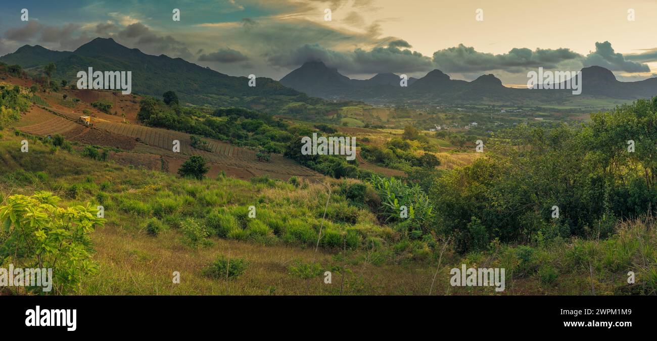 View of Pieter Both and Long Mountain, Nouvelle Decouverte, Mauritius ...