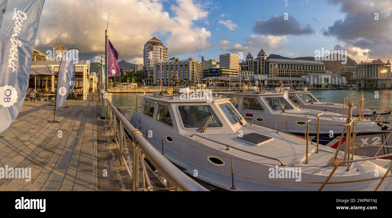 View of Caudan Waterfront in Port Louis, Port Louis, Mauritius, Indian ...