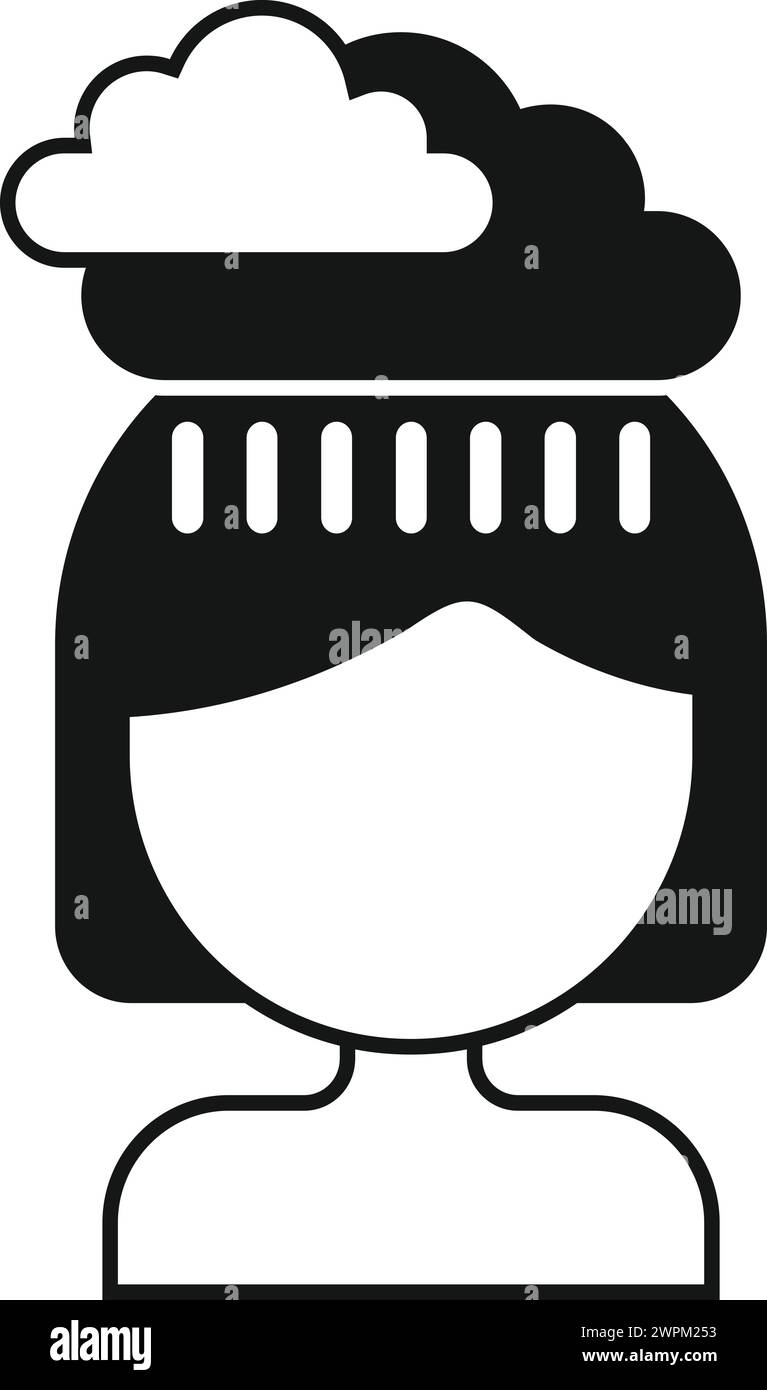 Depression Female Menopause Icon Simple Vector Flash Hot Sweat Swing