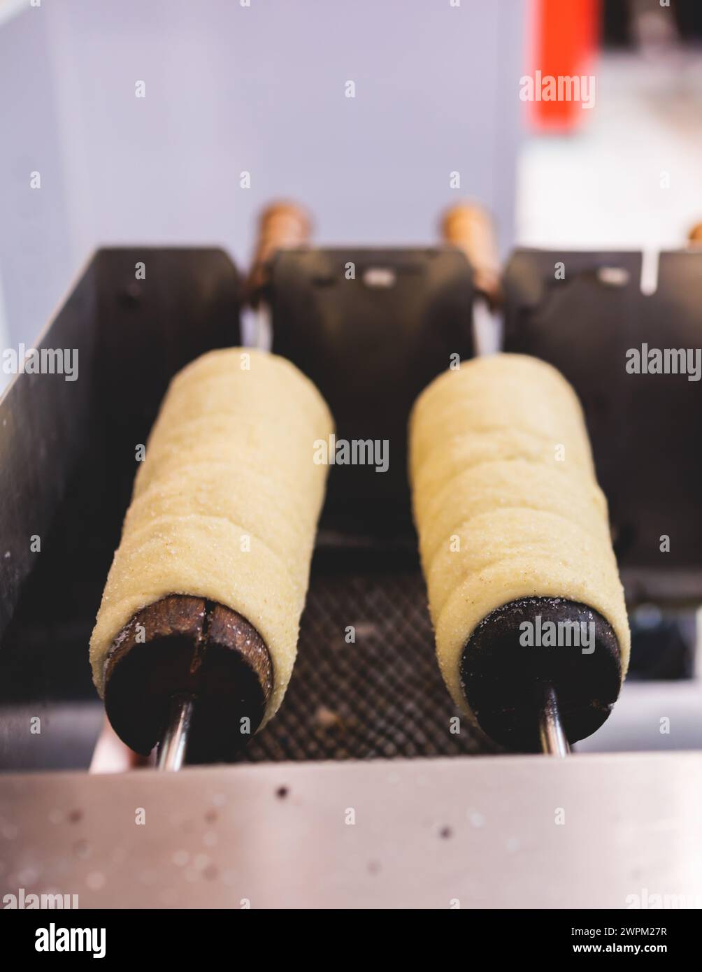 Trdelnik, traditional czech and european sweet street food trdlo ...