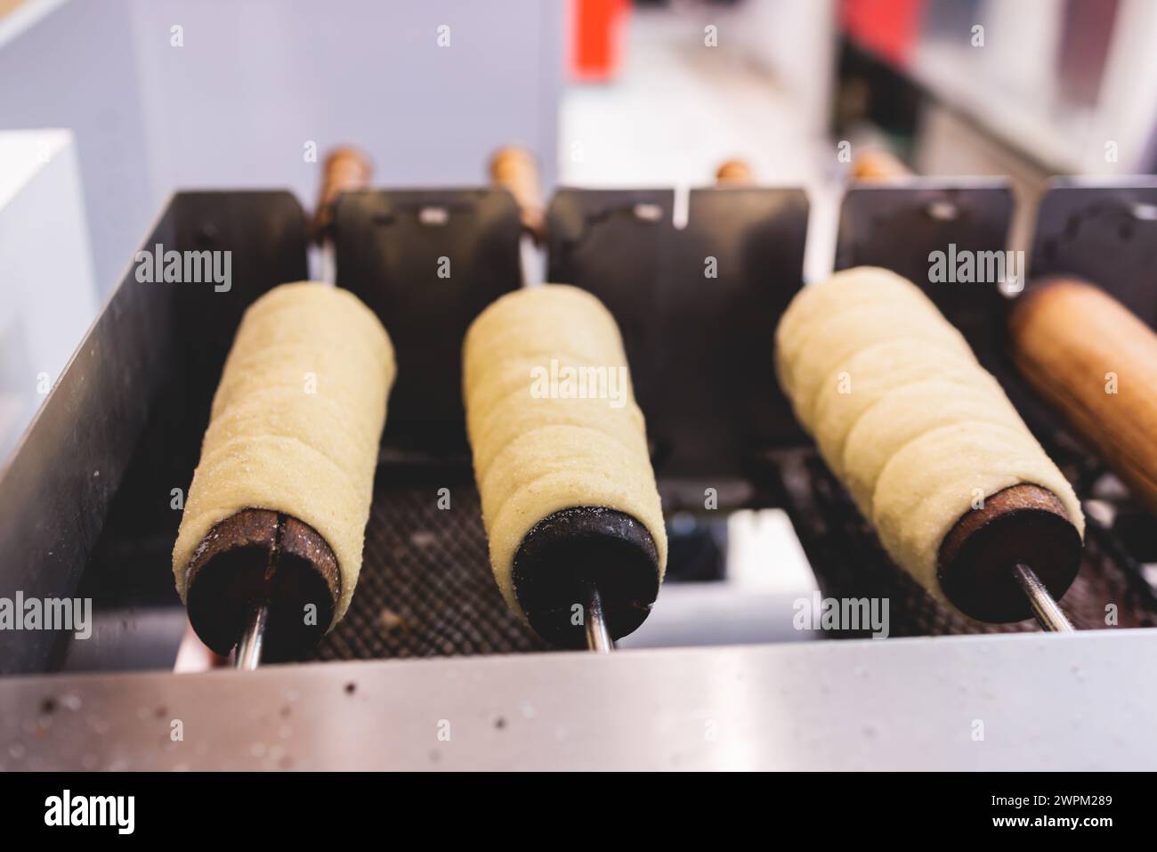 Trdelnik, traditional czech and european sweet street food trdlo ...