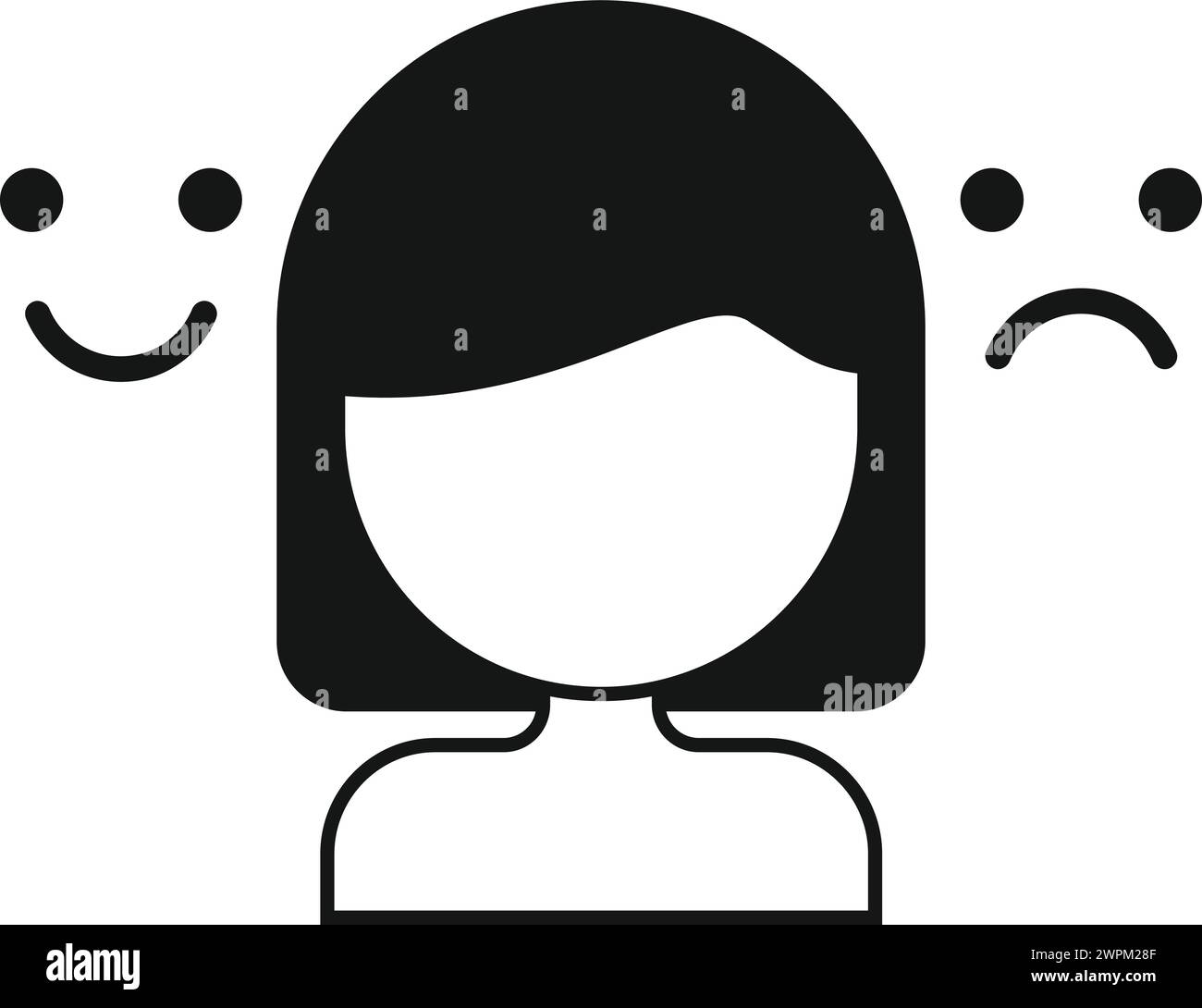 Sad Female Menopause Icon Simple Vector Aging Flash Hot Age Female