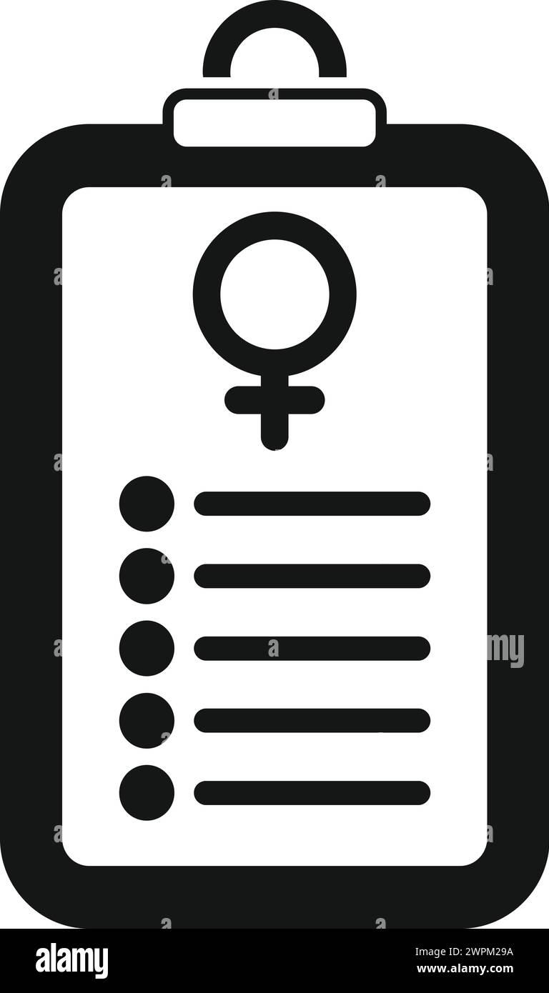 Menopause Clipboard Icon Simple Vector Female Age Balance Body Swing