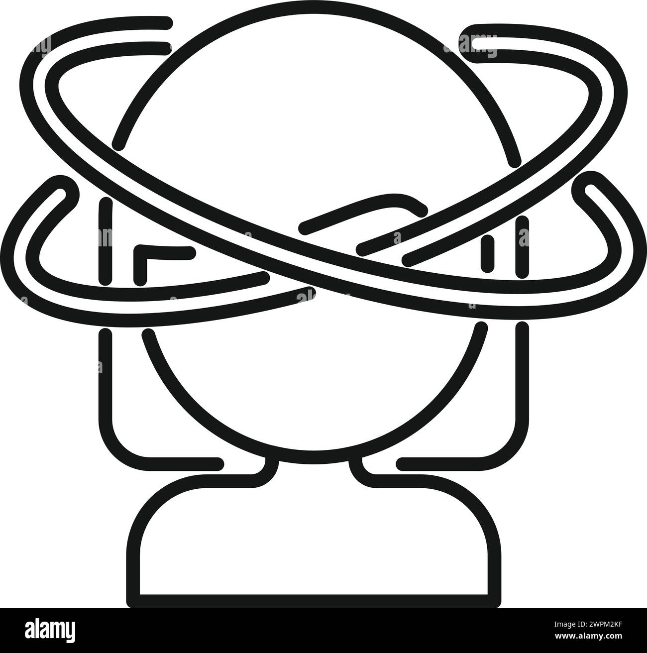 Headache problem icon outline vector. Strain wife change. Solitary life ...