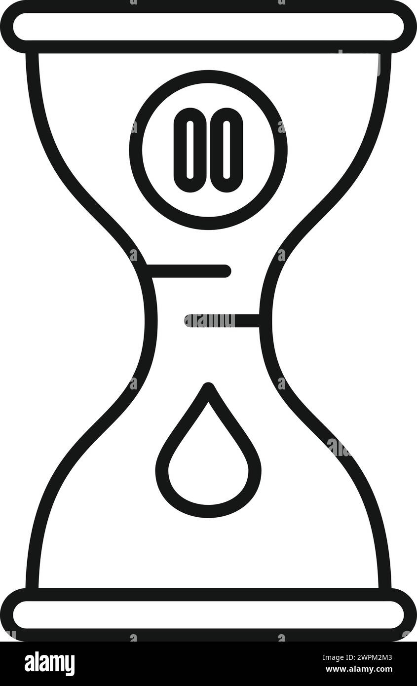 Menopause hourglass icon outline vector. Wife change life. Pain swing ...