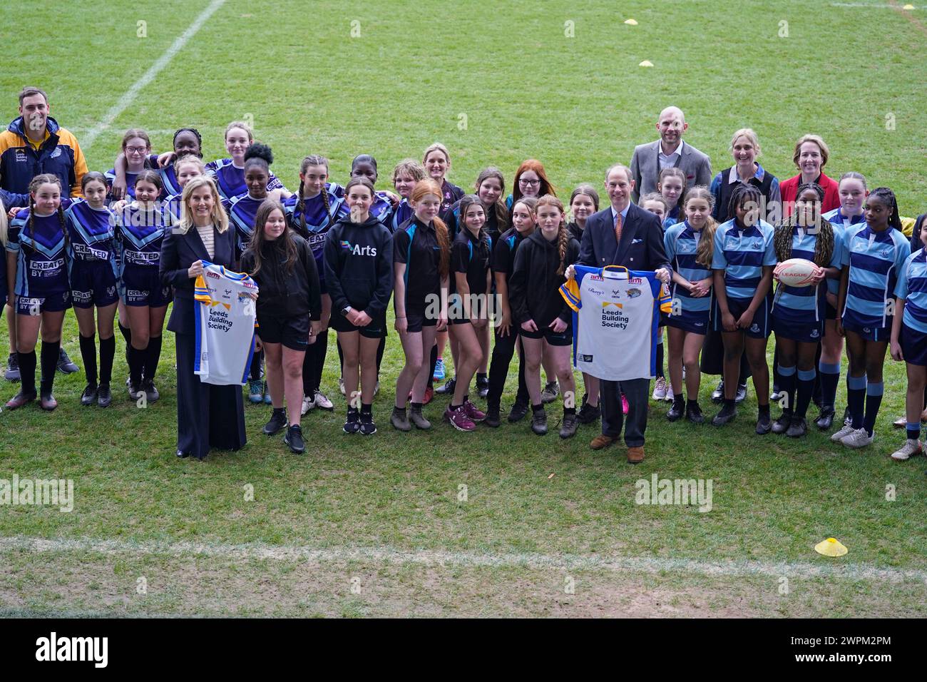 The Duke and Duchess of Edinburgh are presented with number 60 rugby ...