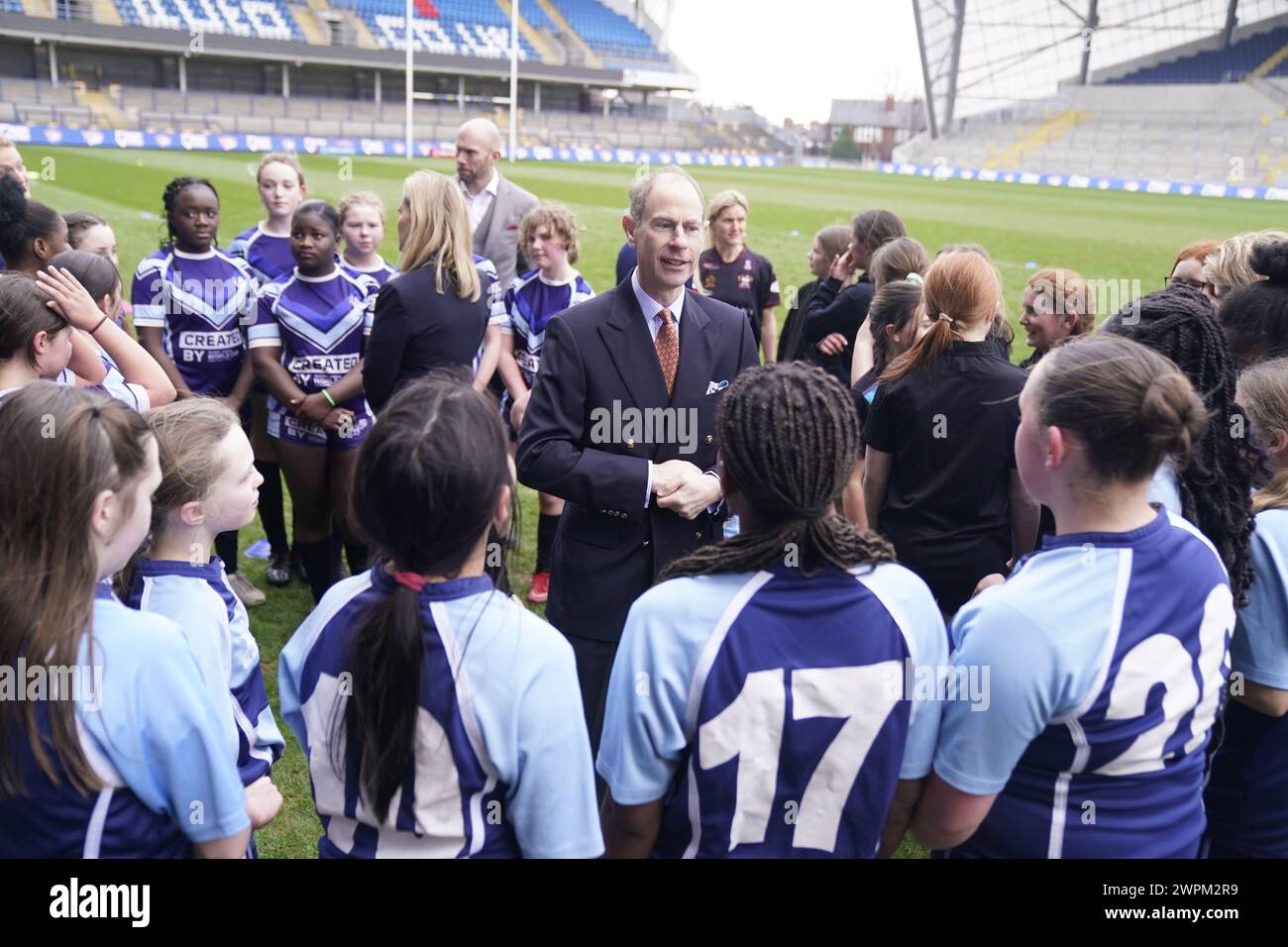 The Duke and Duchess of Edinburgh during a visit to Headingley Stadium ...