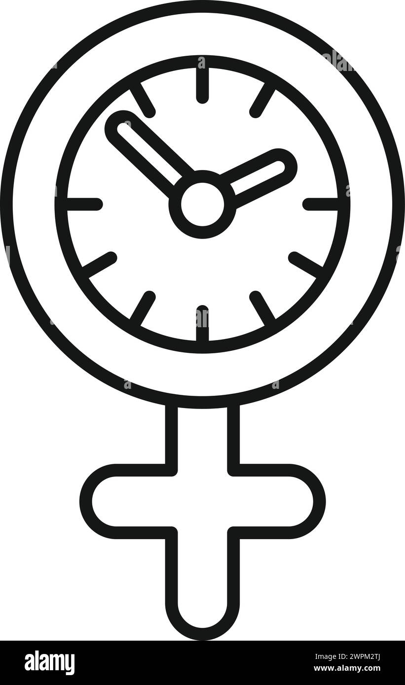 Female menopause icon outline vector. Flash age cycle. Medical pain ...