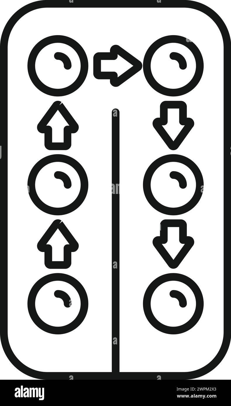 Female Pills Blister Icon Outline Vector Menopause Age Cycle Stiff