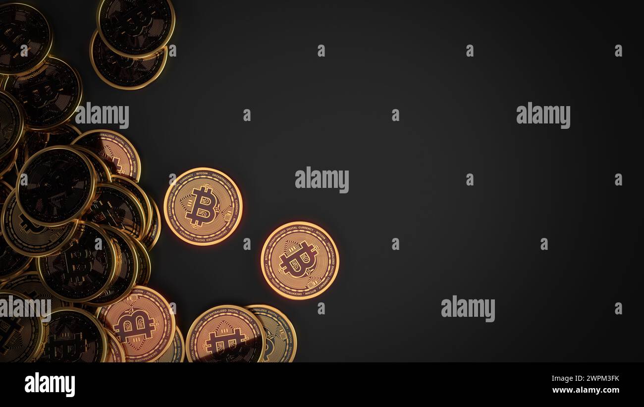 Bitcoin Gold coin background image Stock Photo - Alamy