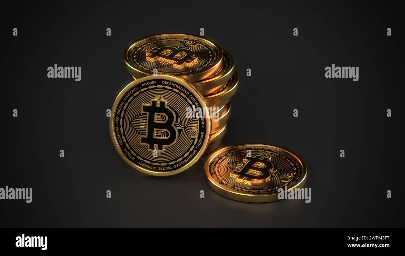 Bitcoin Gold coin background image Stock Photo - Alamy