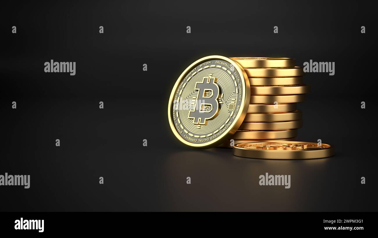 Bitcoin Gold coin background image Stock Photo - Alamy