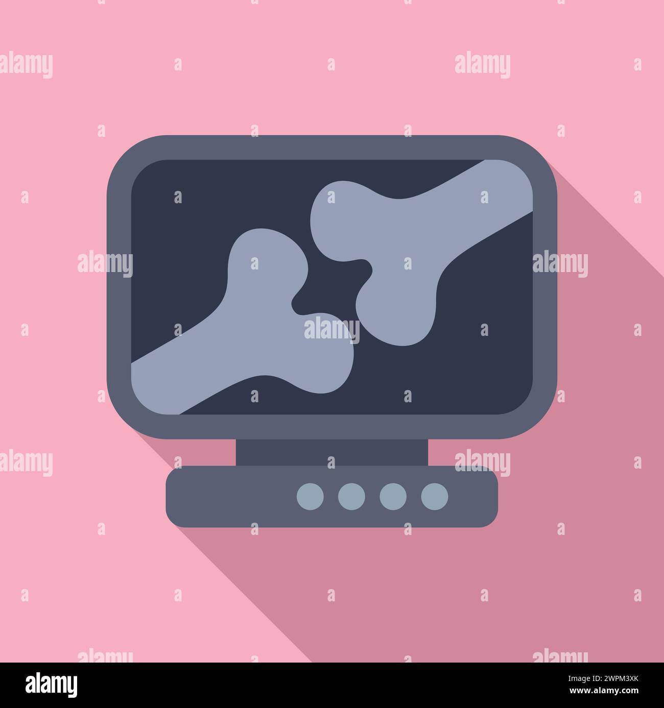 Clinic machine image icon flat vector. Xray examination. Surgery lung ...