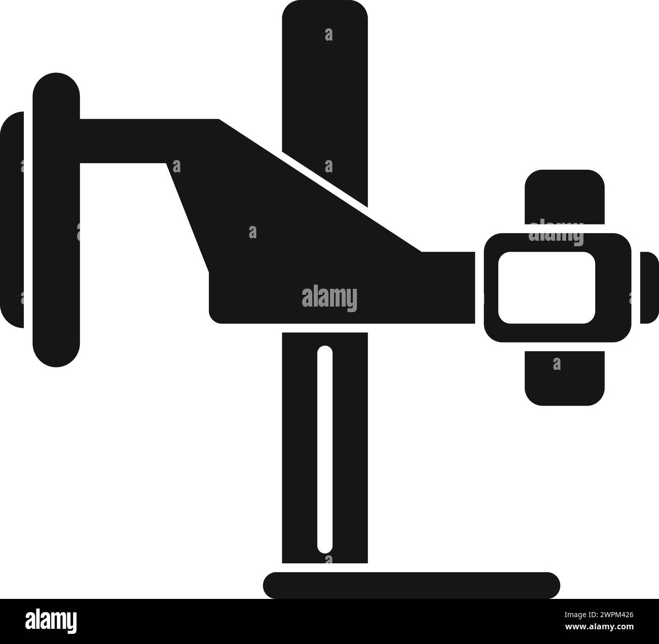 Xray equipment icon simple vector. Human machine person. Thorax beam ...