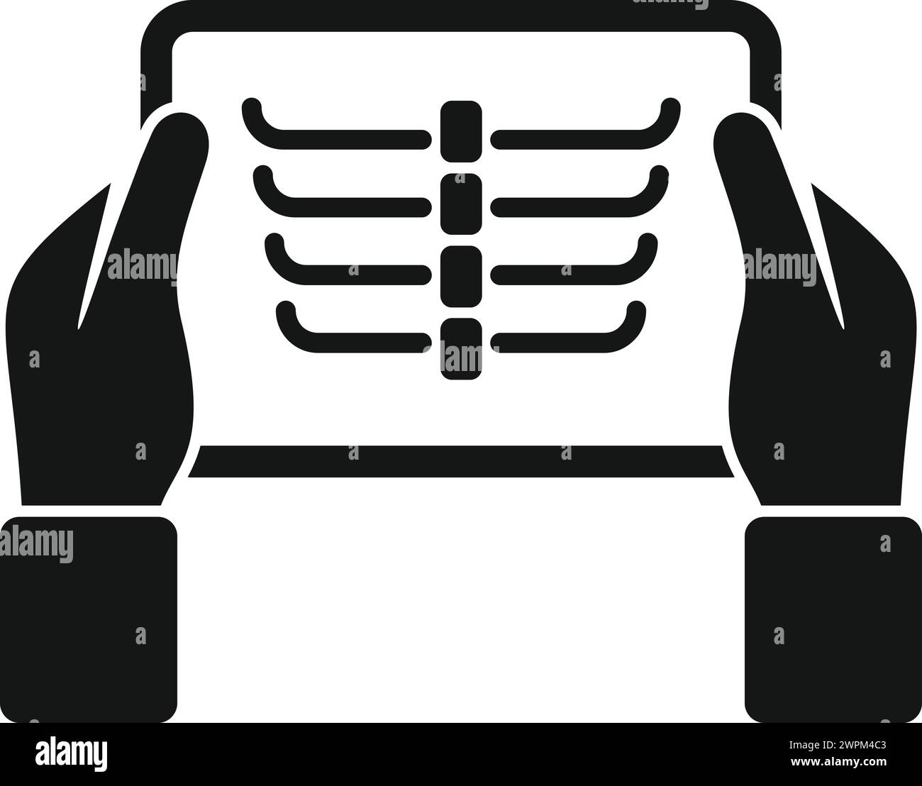 Chest Xray image icon simple vector. Medical health person. Hospital ...
