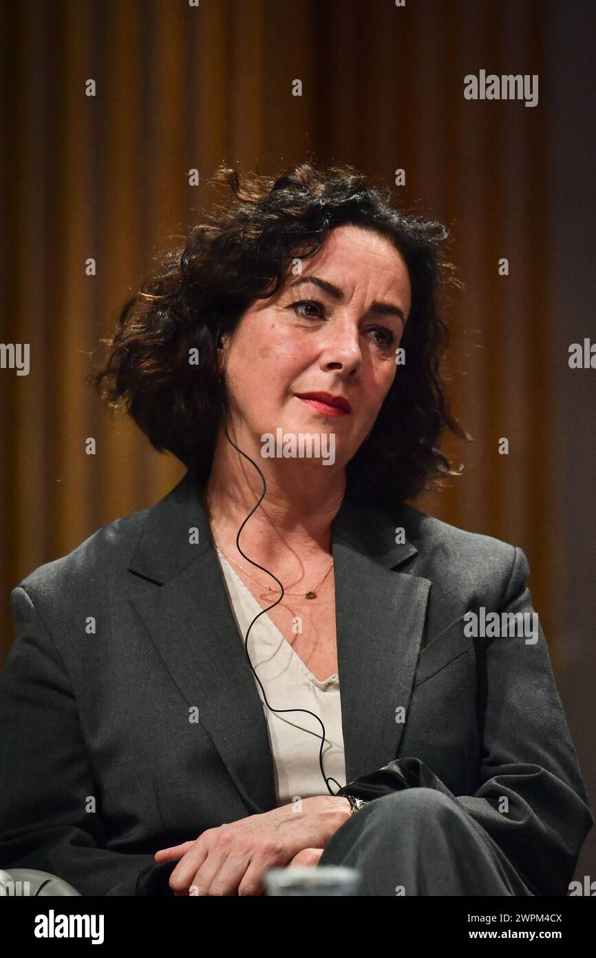 Paris, France. 08th Mar, 2024. Mayor of Amsterdam, Femke Halsema looks ...