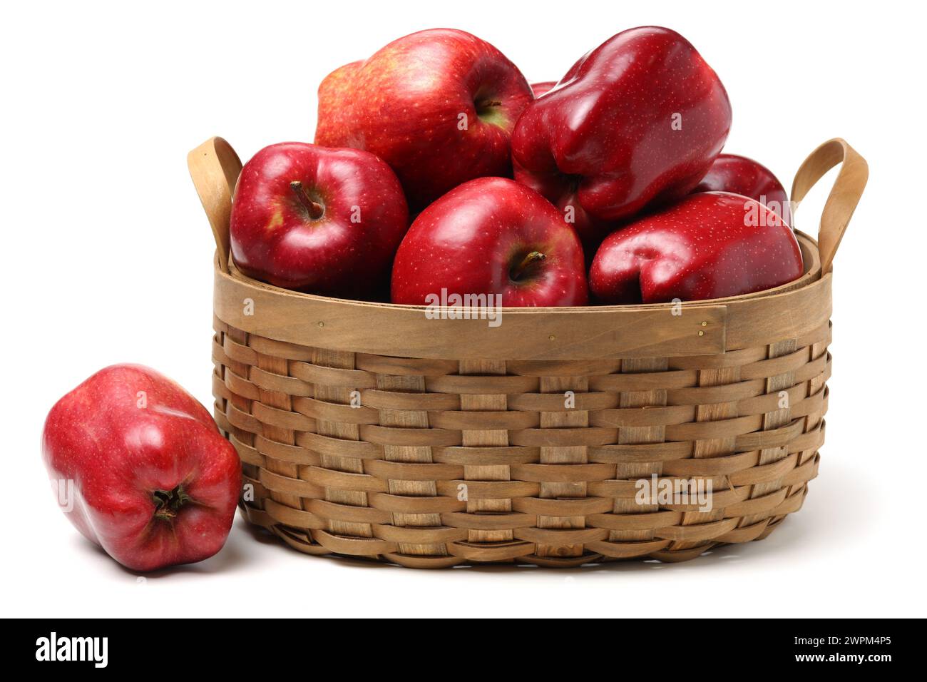 Red apples isolated on white background Stock Photo - Alamy
