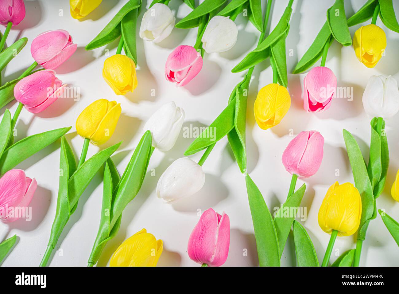 Easter Background Tulips Bouquet, Big Colorful Tulip Flower Bouquet on ...