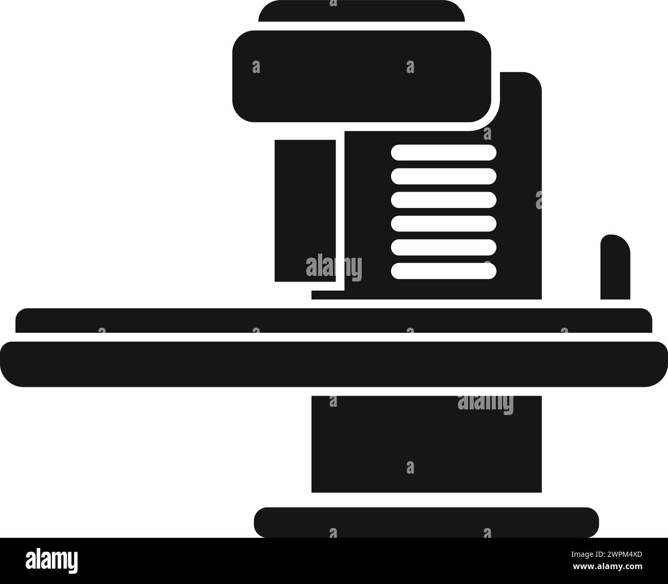 Bed scan Xray icon simple vector. Room department. Medical care health ...