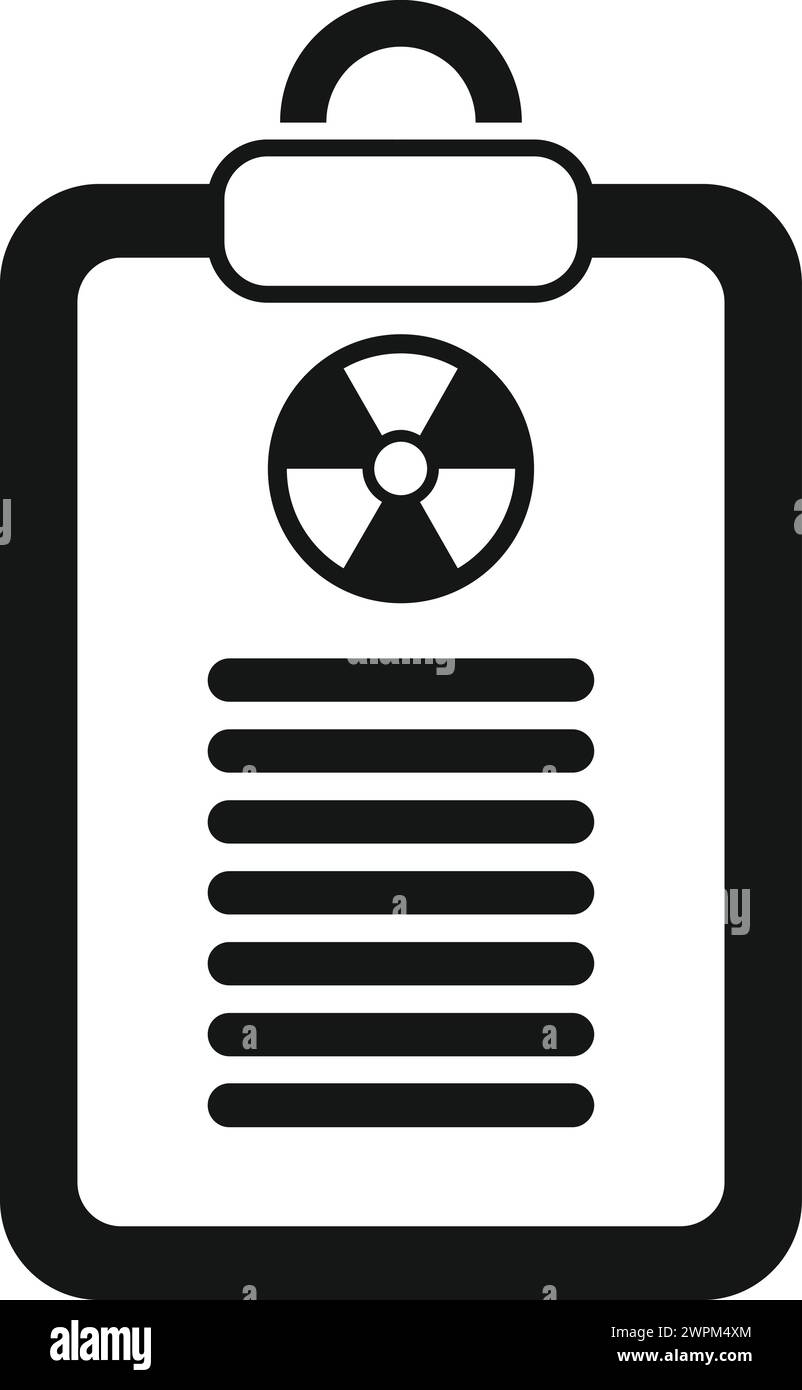 Radiology clipboard icon simple vector. Xray examination. Client clinic ...