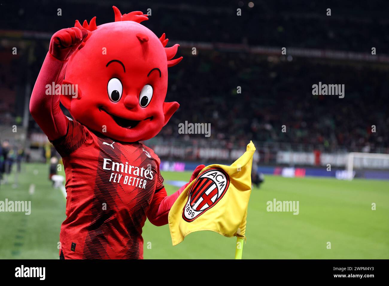Milano, Italy. 07th Mar, 2024. Milanello, mascot of AC Milan, during ...