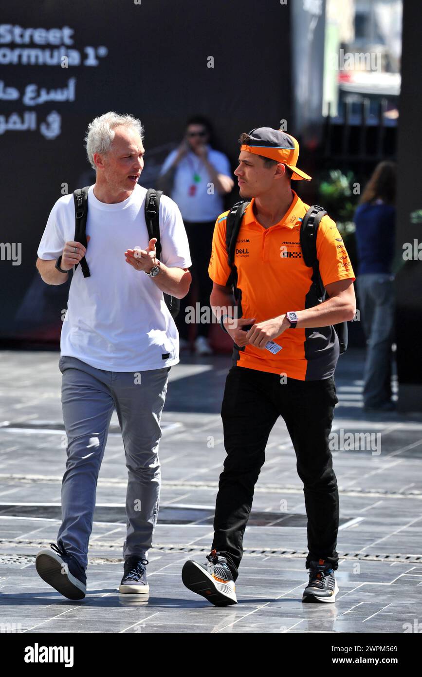 Jeddah, Saudi Arabia. 08th Mar, 2024. (L to R): Mark Berryman (GBR) Add Motorsports Director and ...