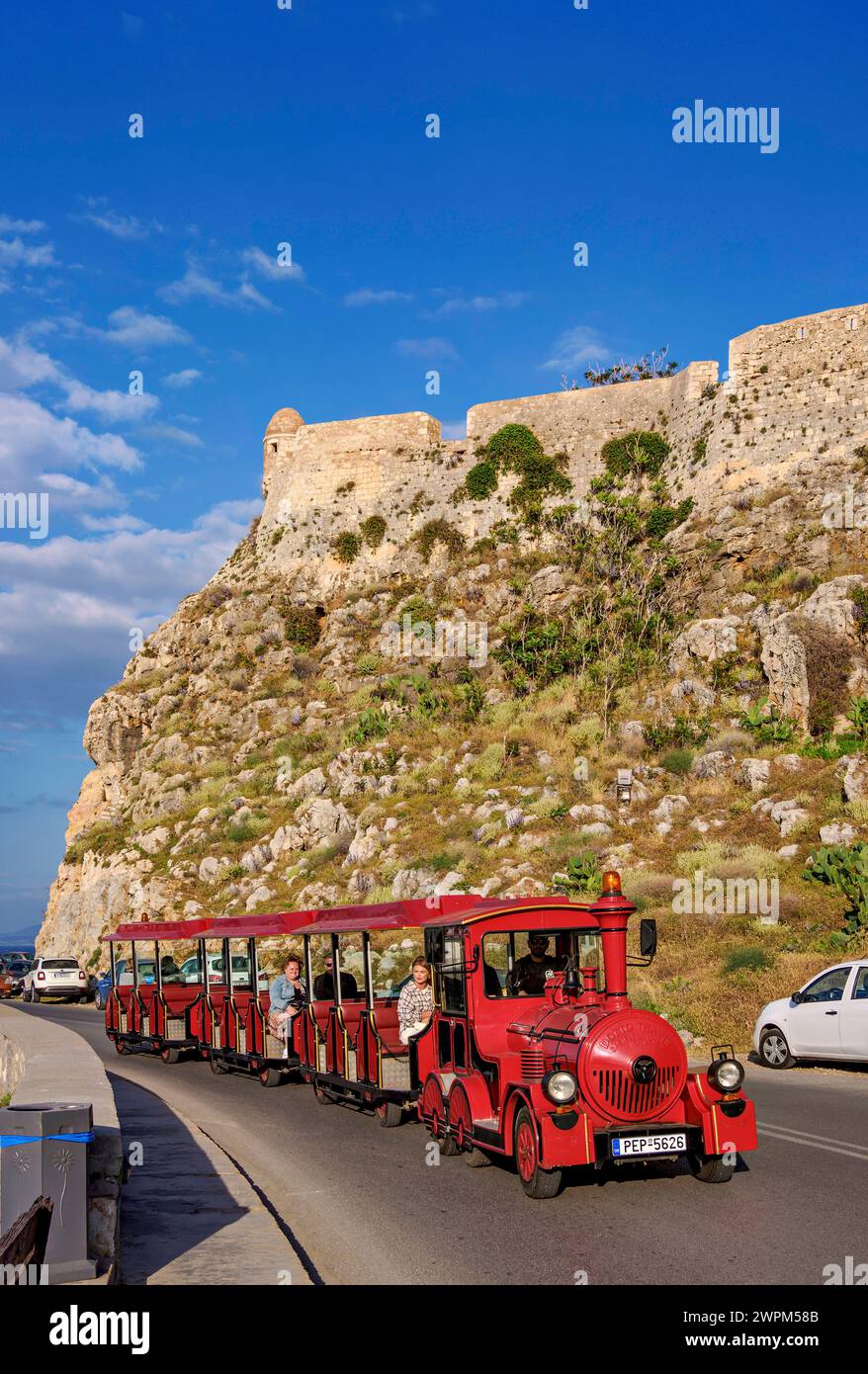 Road Train Tour at the Venetian Fortezza Castle, City of Rethymno ...