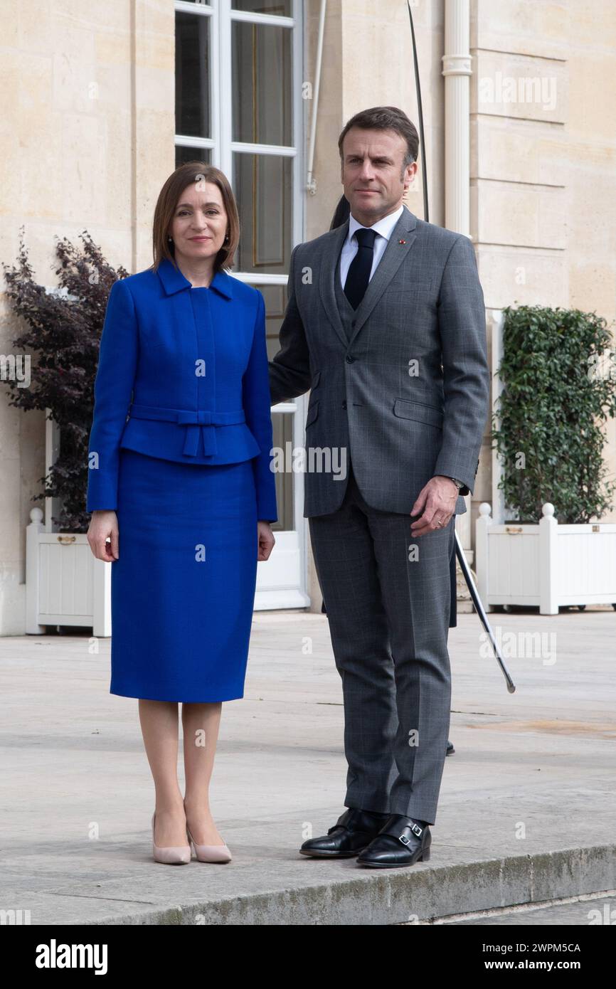 Paris, France. 07th Mar, 2024. Emmanuel Macron has lunch with Maia ...
