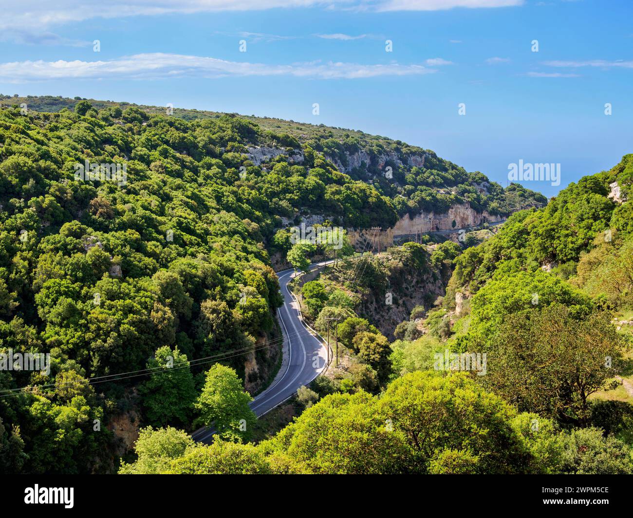 Road to Arkadi Monastery, elevated view, Rethymno Region, Crete, Greek ...