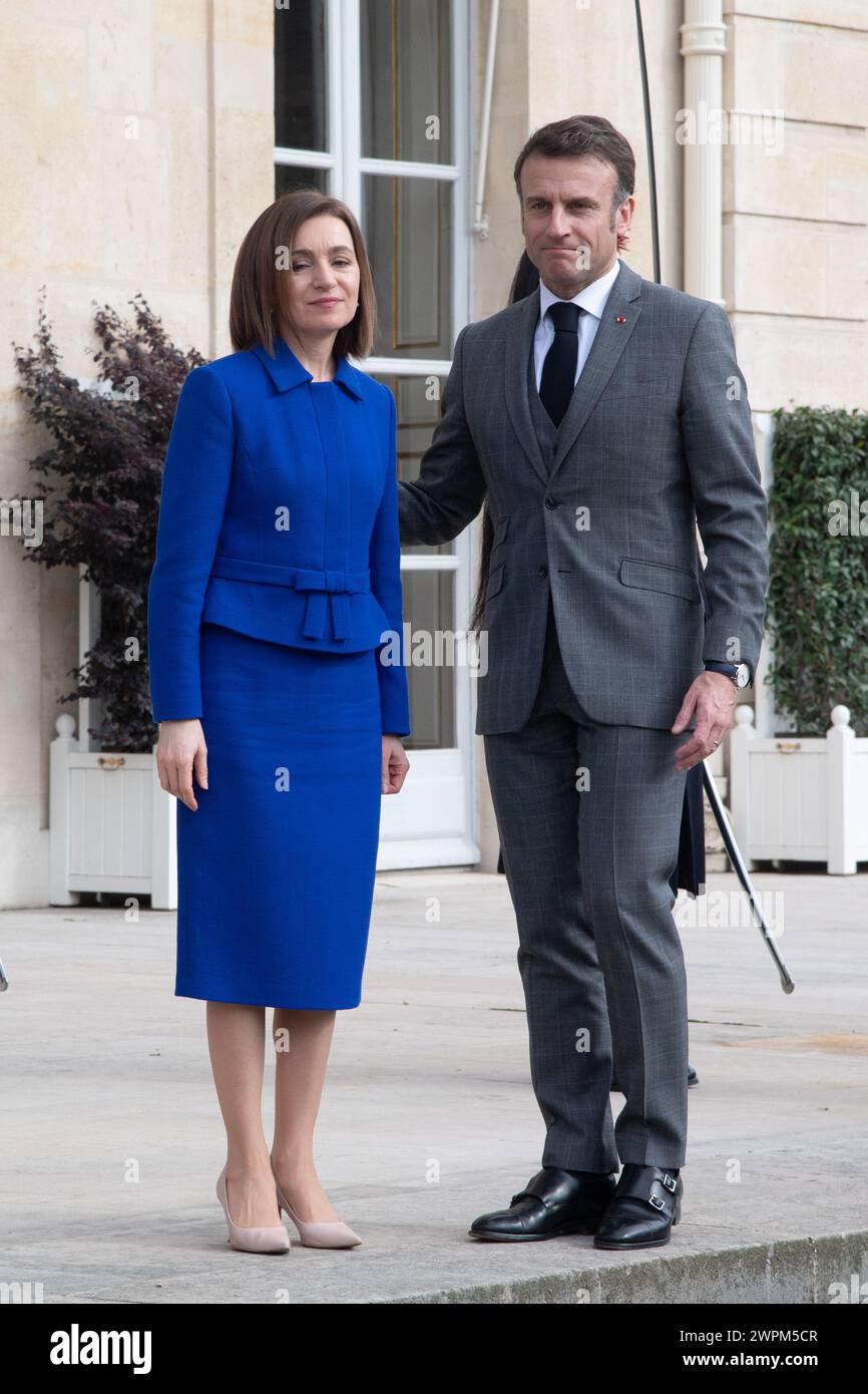 Paris, France. 07th Mar, 2024. Emmanuel Macron has lunch with Maia ...