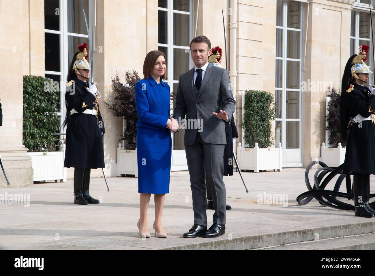 Paris, France. 07th Mar, 2024. Emmanuel Macron has lunch with Maia ...