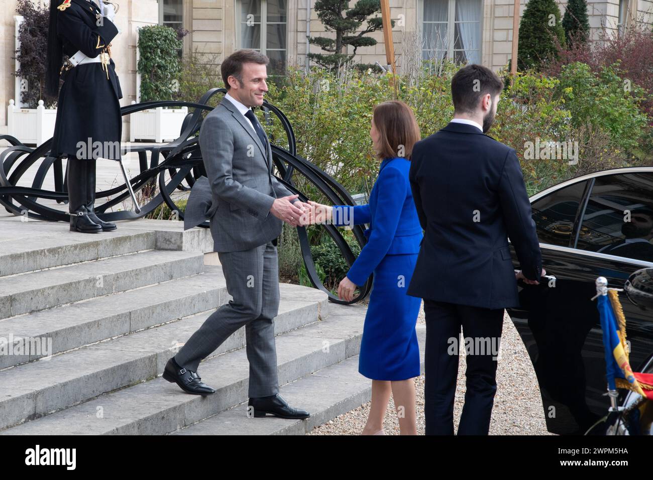 Paris, France. 07th Mar, 2024. Emmanuel Macron has lunch with Maia ...