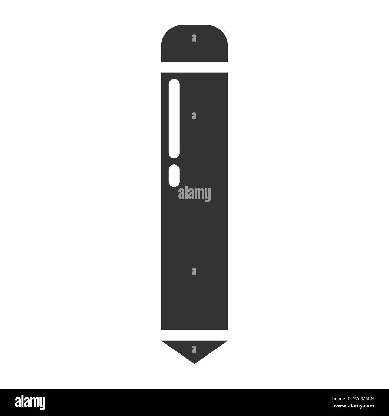 Pencil symbol flat design Black and White Stock Photos & Images - Alamy