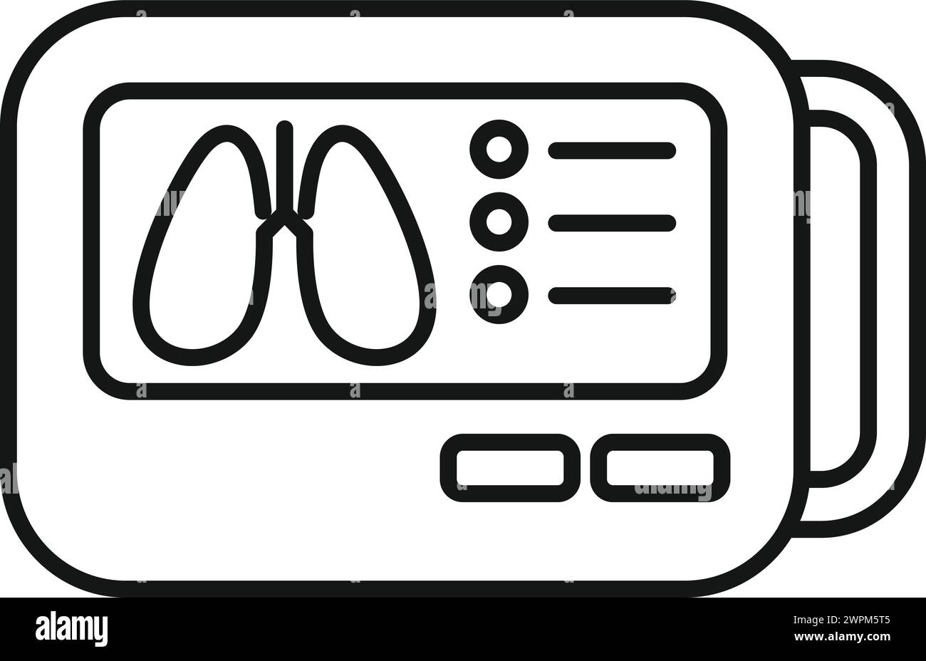 Xray image machine icon outline vector. Lungs examination. Clinic care ...