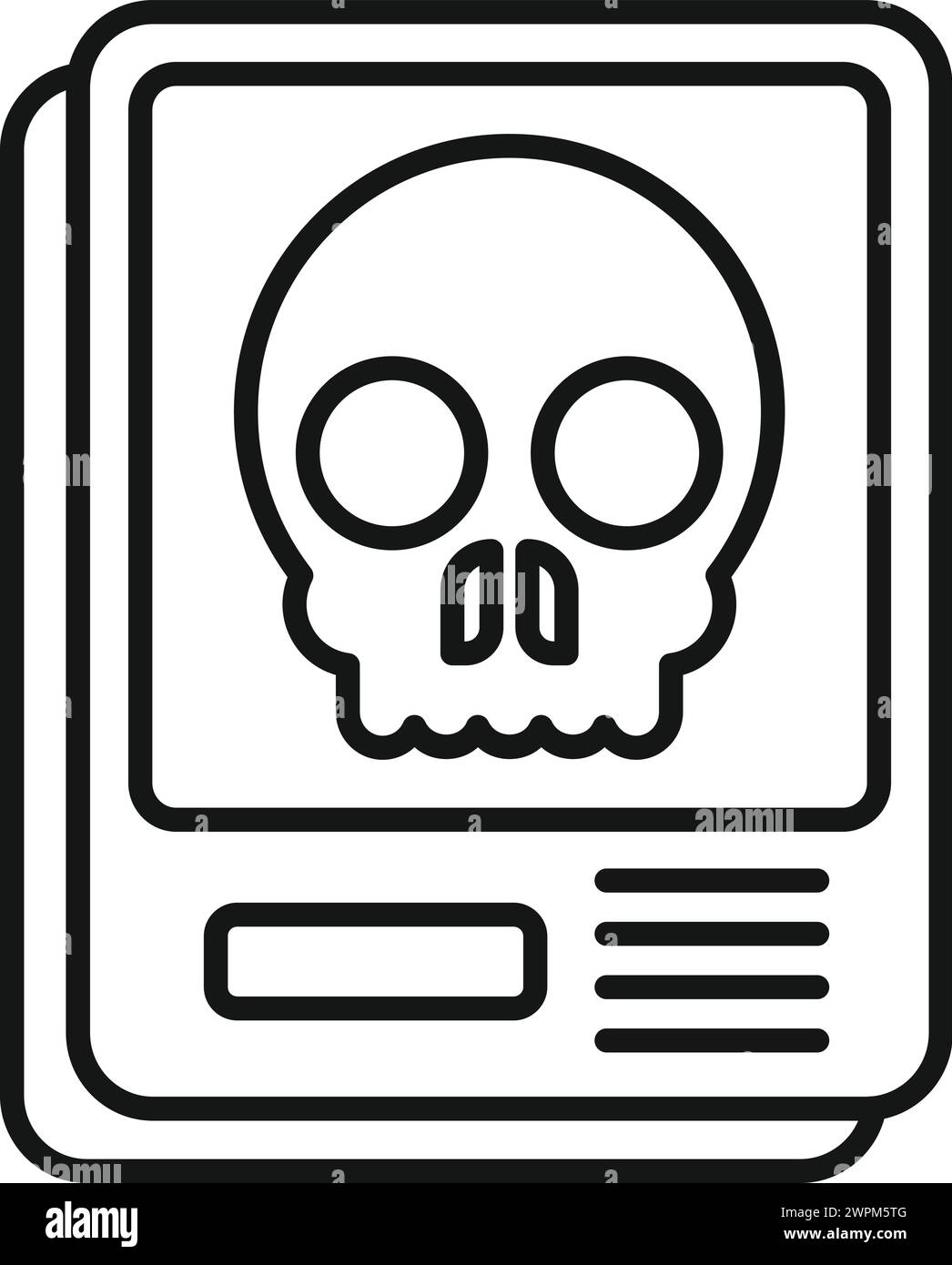 Head skeleton Xray image icon outline vector. Hospital examination ...