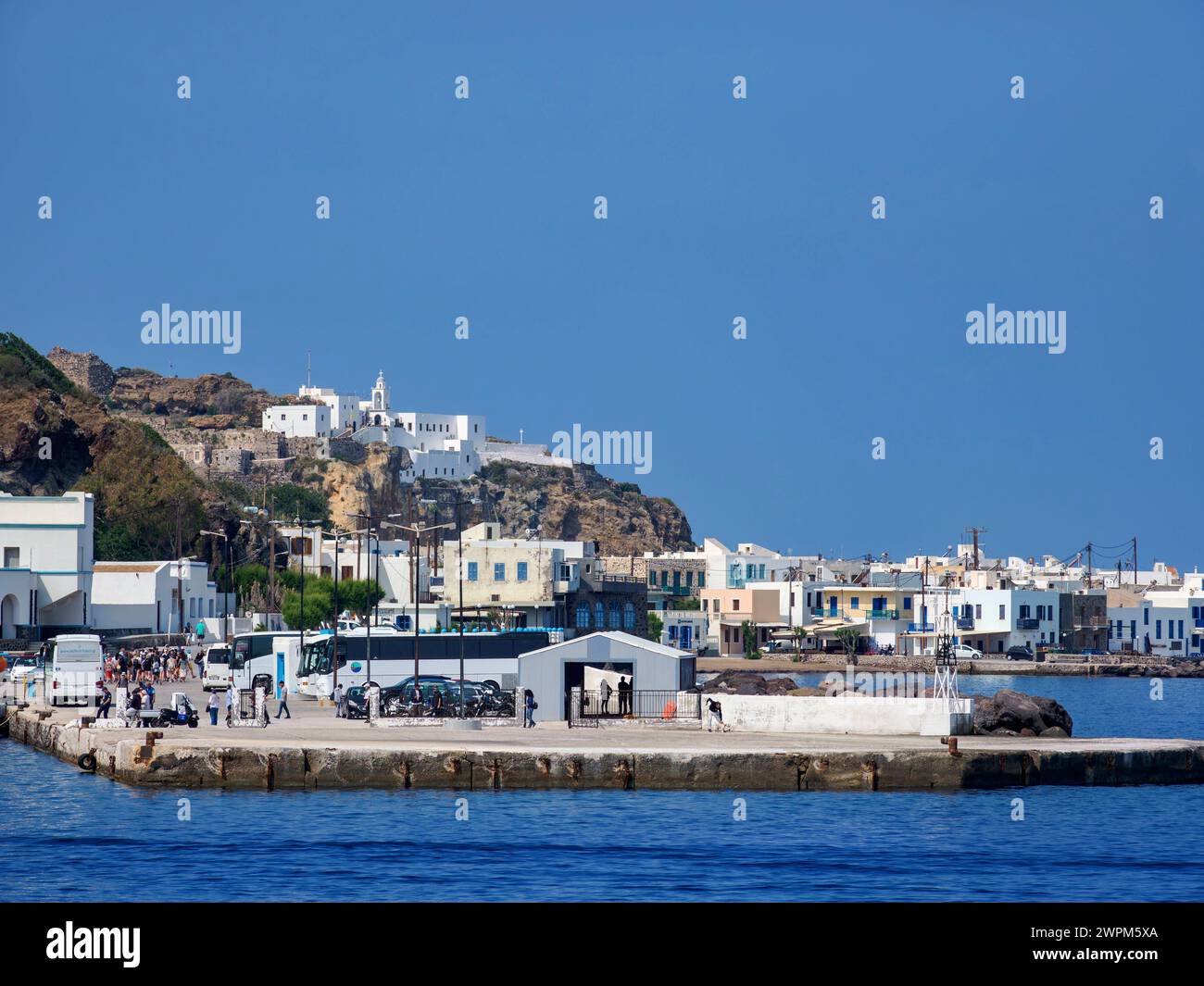Port in Mandraki, Nisyros Island, Dodecanese, Greek Islands, Greece ...