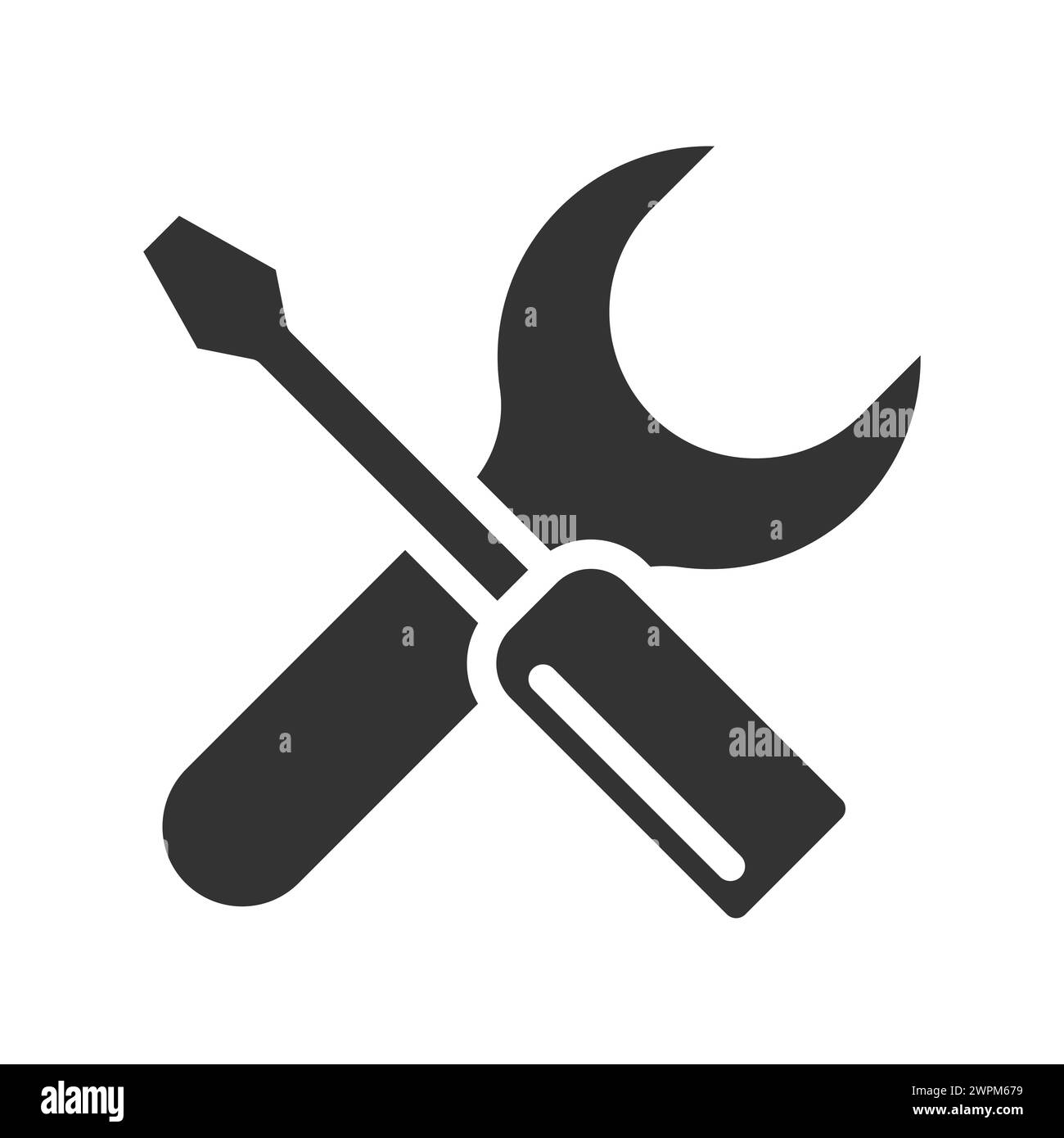 Screwdriver equipment icon vector Black and White Stock Photos & Images ...