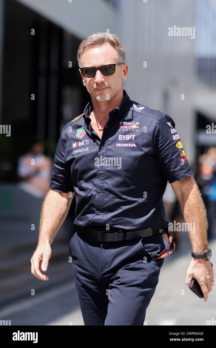 Jeddah, Saudi Arabia. 7th Mar, 2024. Christian Horner (GBR, Oracle Red Bull Racing), F1 Grand ...