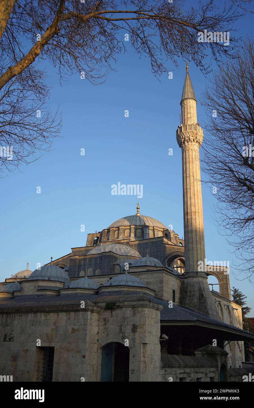 The Kılıç Ali Pasha Mosque in Istanbul, Turkey against a clear blue sky ...