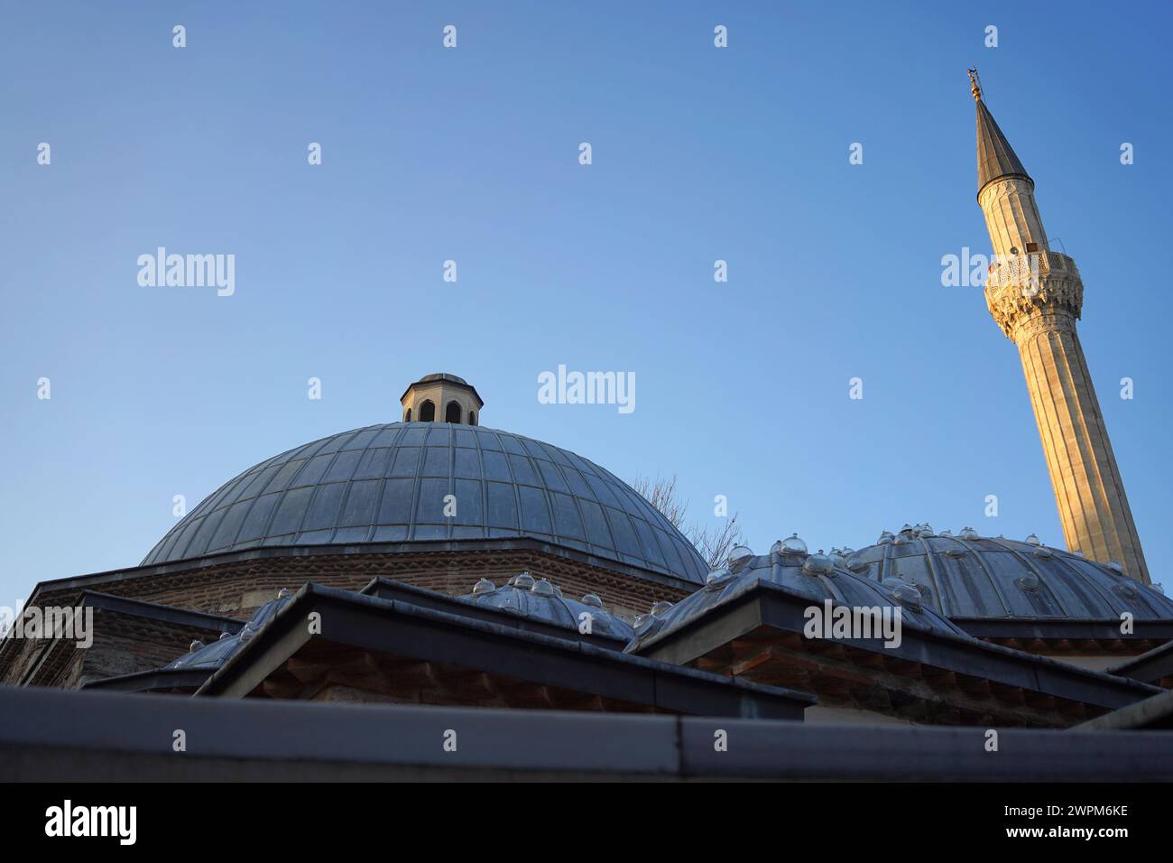 The Kılıç Ali Pasha Mosque in Istanbul, Turkey against a clear blue sky ...