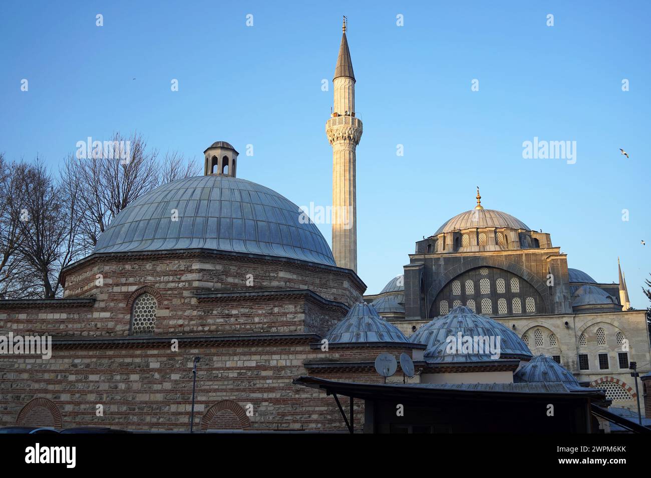 The Kılıç Ali Pasha Mosque in Istanbul, Turkey against a clear blue sky ...
