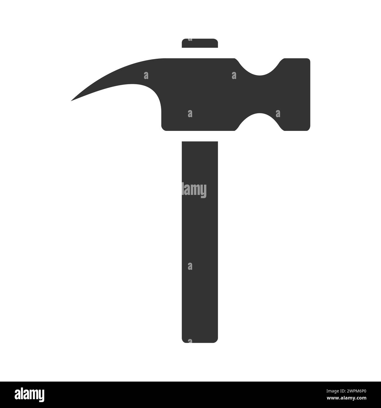 Hammer glyph icon tool Cut Out Stock Images & Pictures - Alamy
