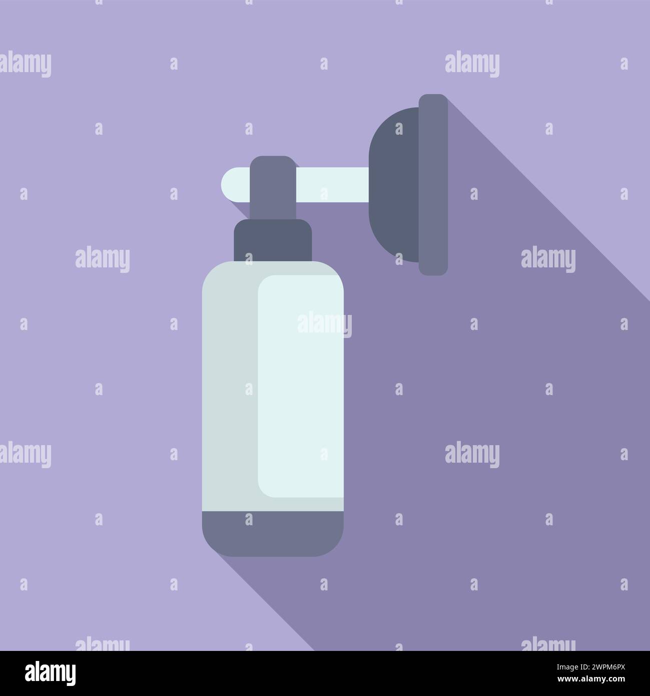 Bottle oxygen concentrator icon flat vector. Canister flow. Nasal help ...