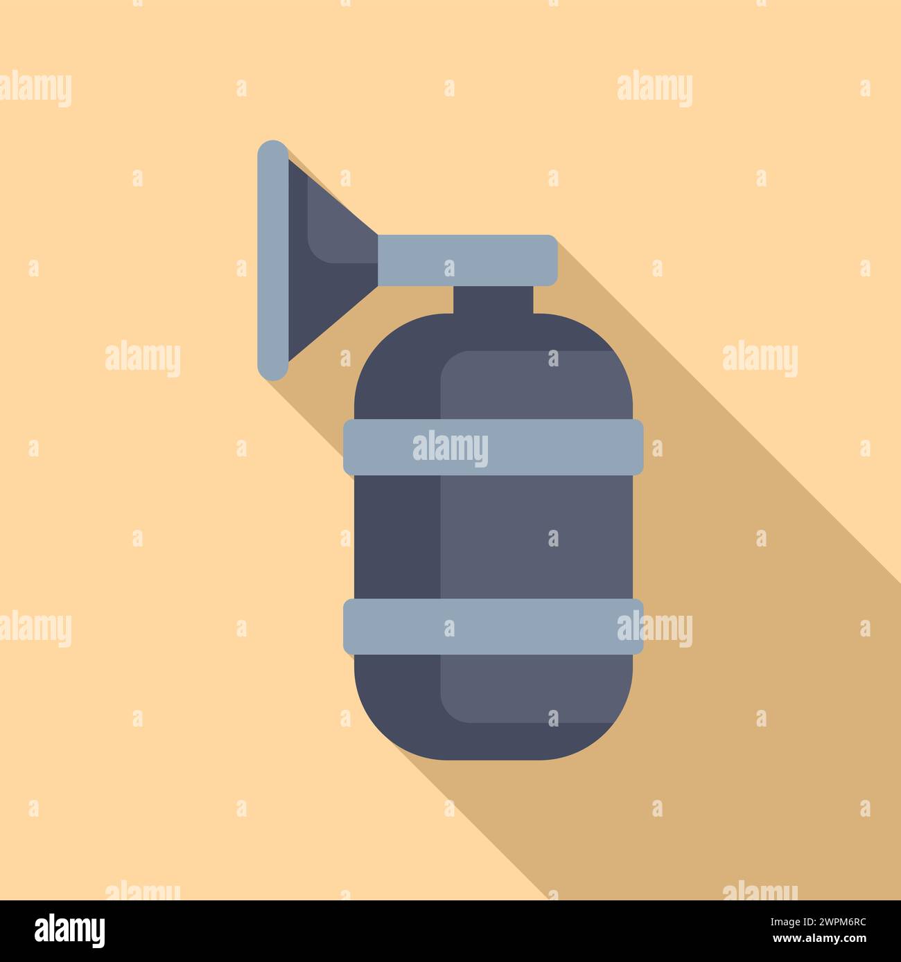 Treatment nasal concentrator icon flat vector. Flow nasal respiratory ...