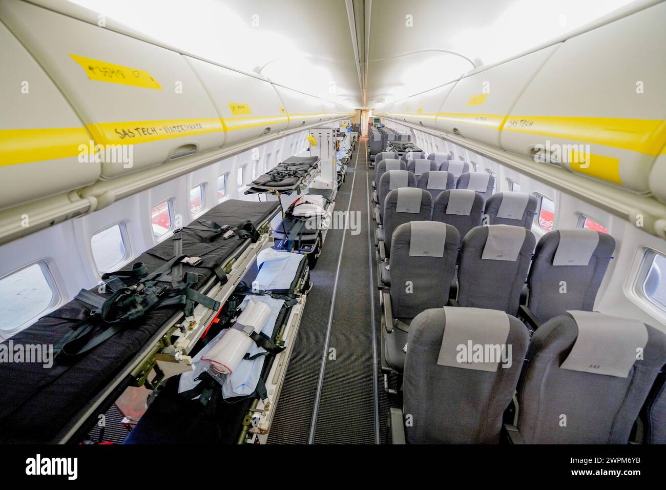 Gardermoen 20240308.The inside of the old SAS medevac plane, a Boeing ...