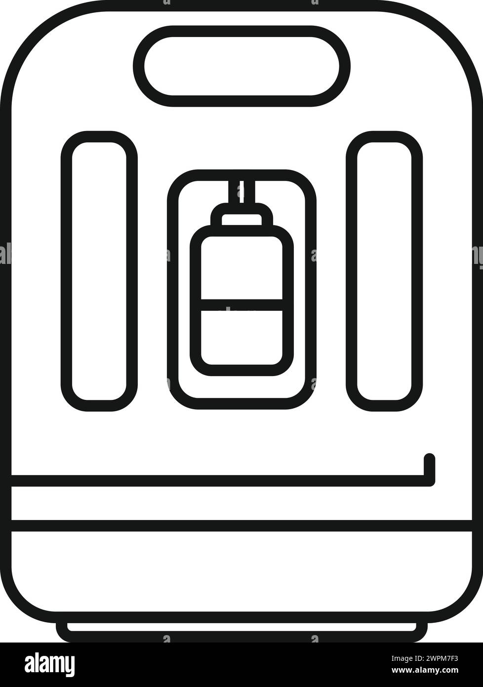 Medical oxygen device icon outline vector. Clinic concentrator. Control ...