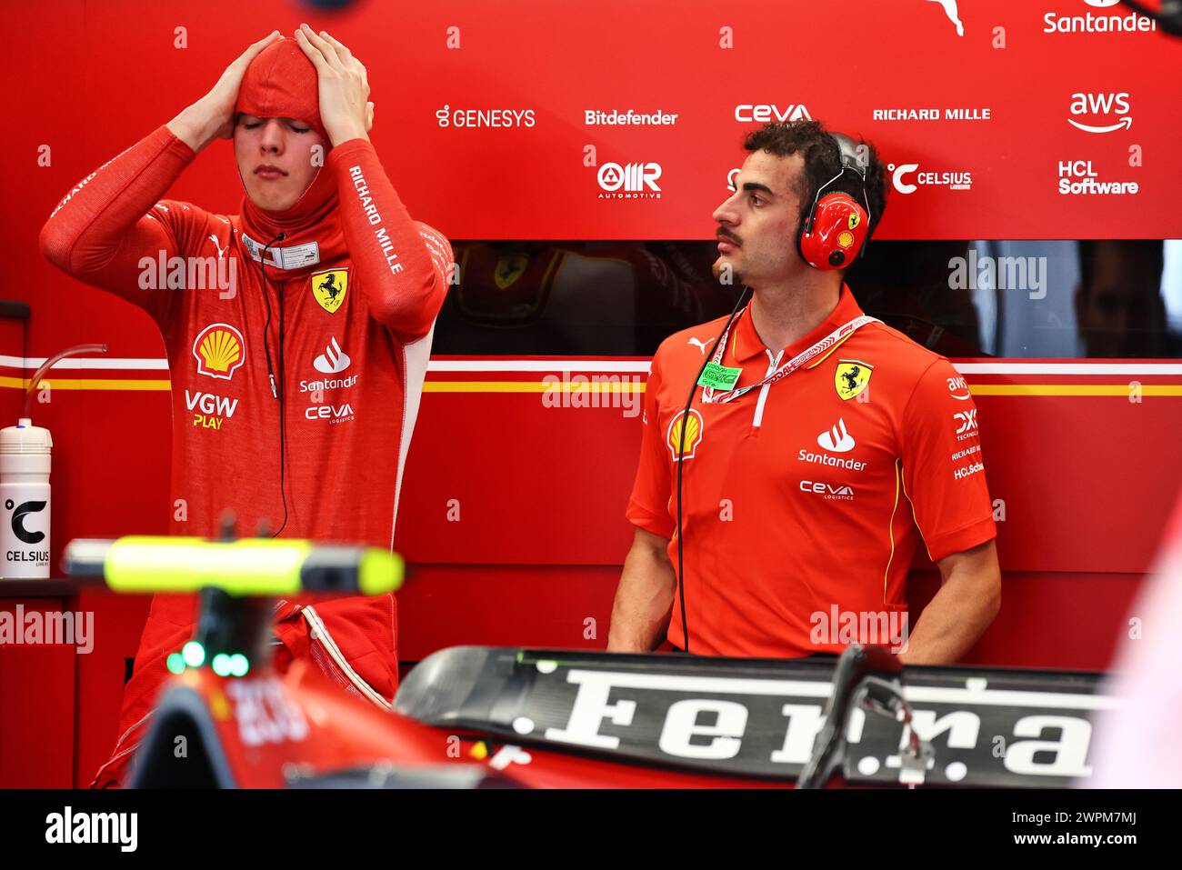 Jeddah, Saudi Arabia. 08th Mar, 2024. Oliver Bearman (GBR) Ferrari ...