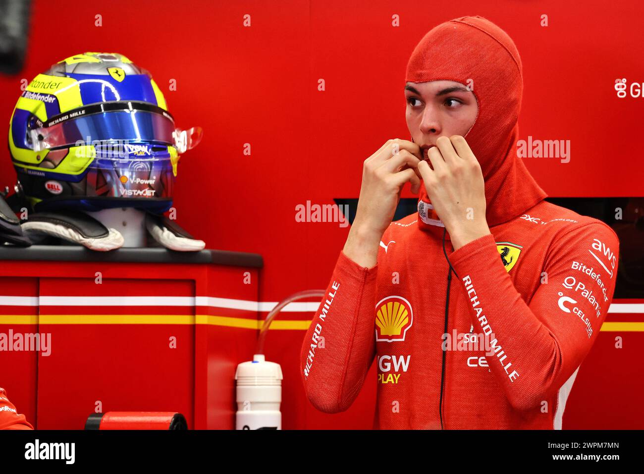 Jeddah, Saudi Arabia. 08th Mar, 2024. Oliver Bearman (GBR) Ferrari ...