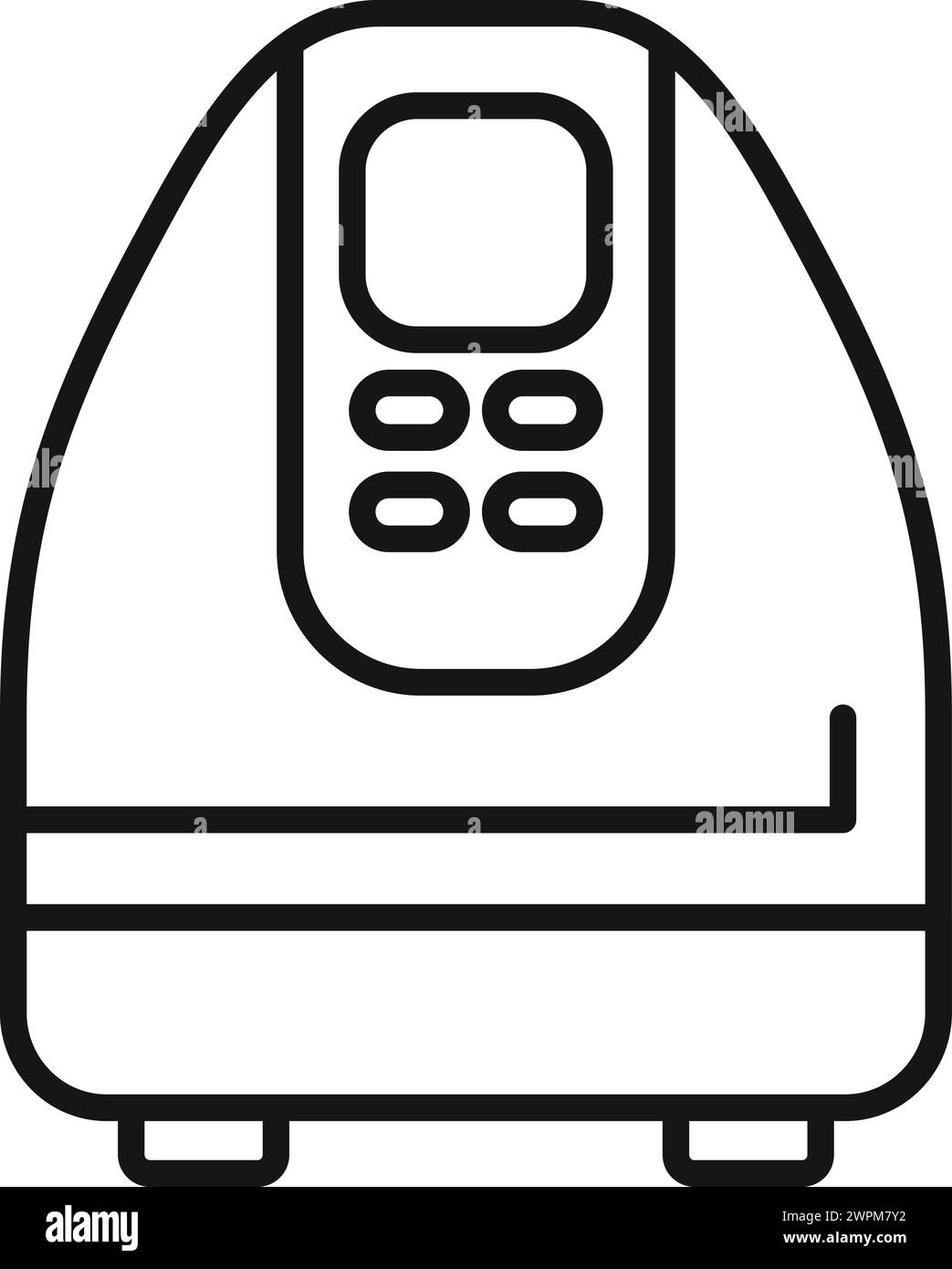 Aid oxygen concentrator icon outline vector. Center flow nasal. Control ...