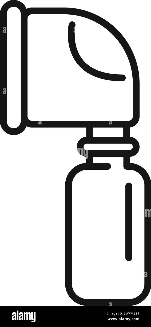 Oxygen mask device icon outline vector. Nasal care respiratory. Medical ...